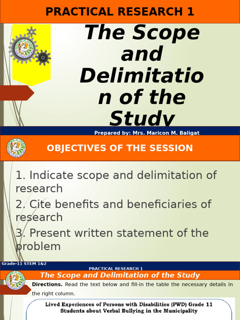 Scope and Delimitation | PDF