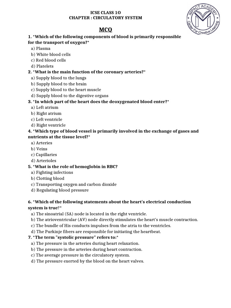Circulatory System | PDF