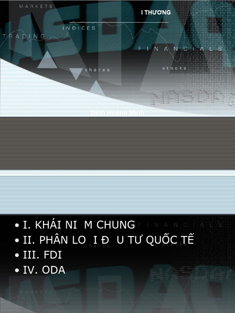 Dau Tu Nuoc Ngoai - Dinh Hoang Minh - Chuong I To - NG Quan Ve - Da - U Tu Nuo - C Ngoai | PDF