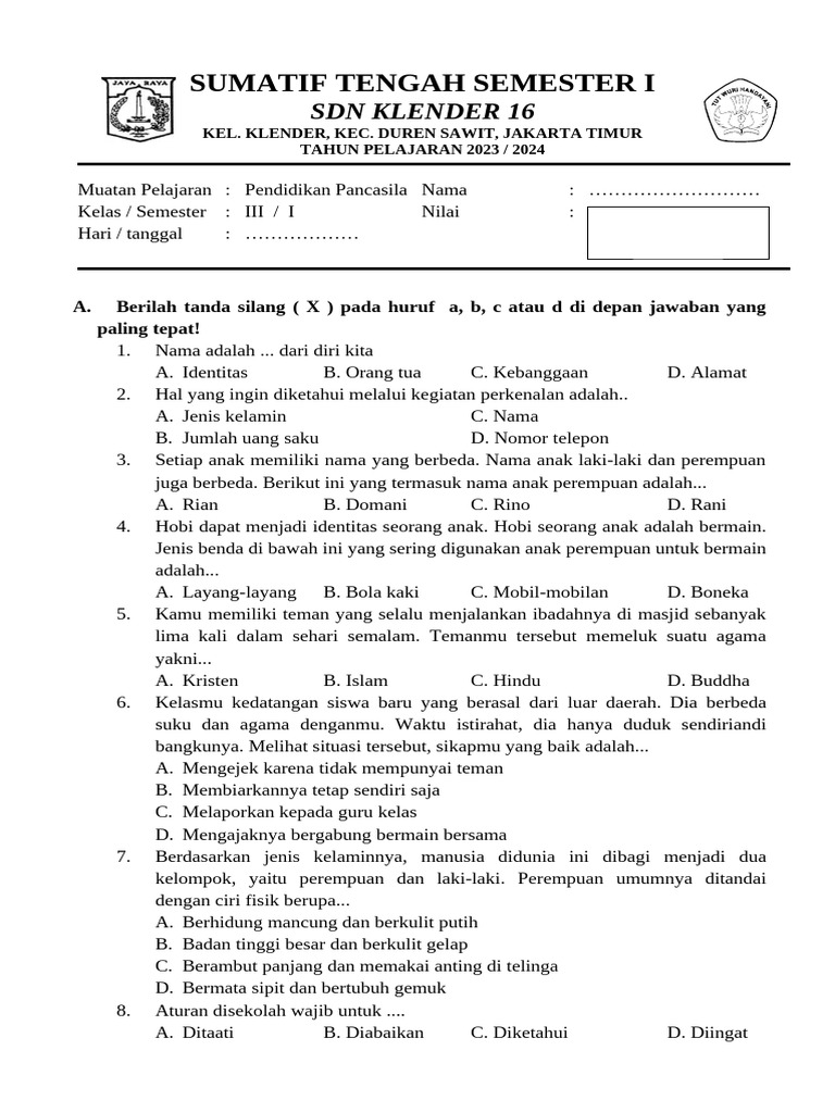 k3 - Sts I Pendidikan Pancasila | PDF