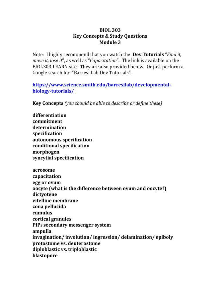 Study Questions Module 3 2023 | PDF