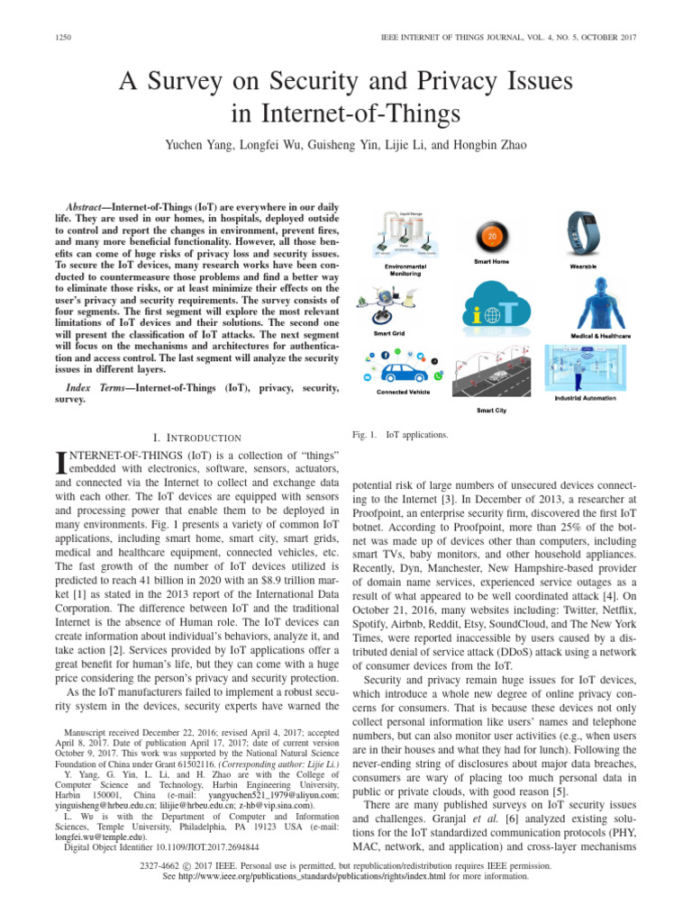 A Survey On Security and Privacy Issues in Internet-of-Things | PDF ...