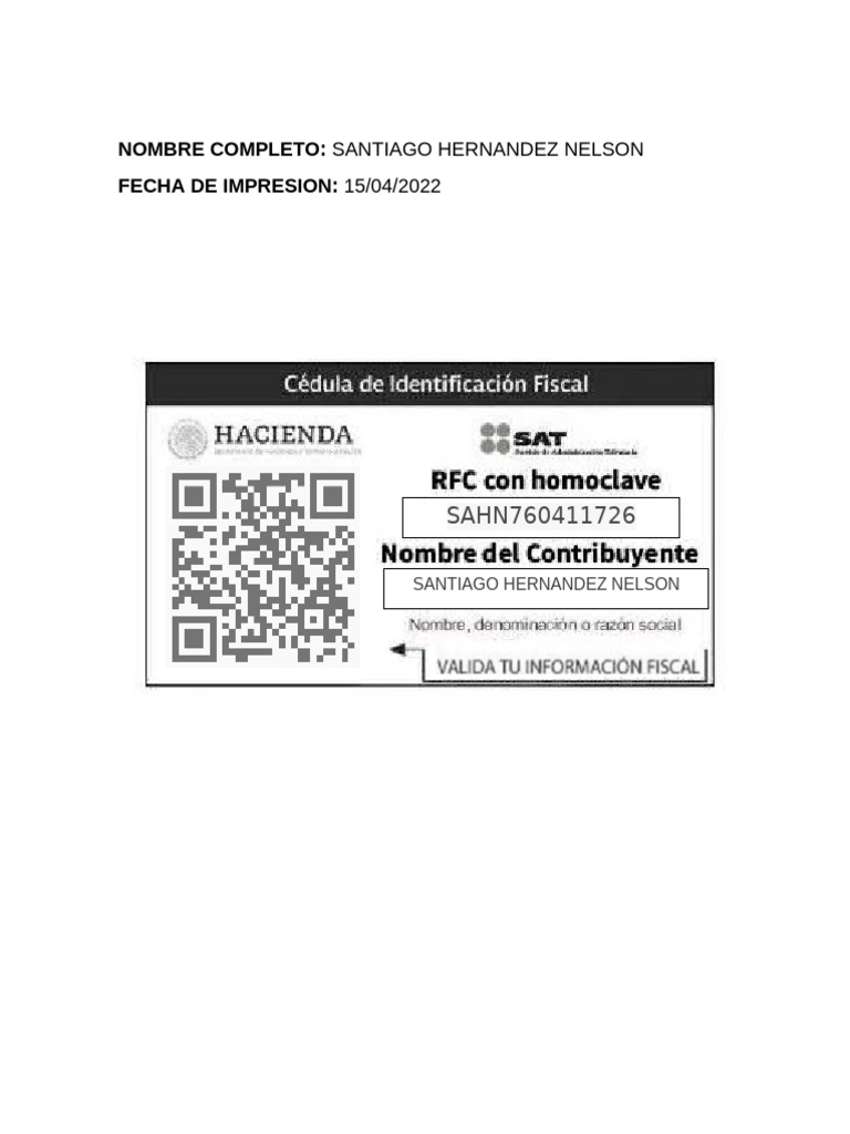 RFC Formato | PDF