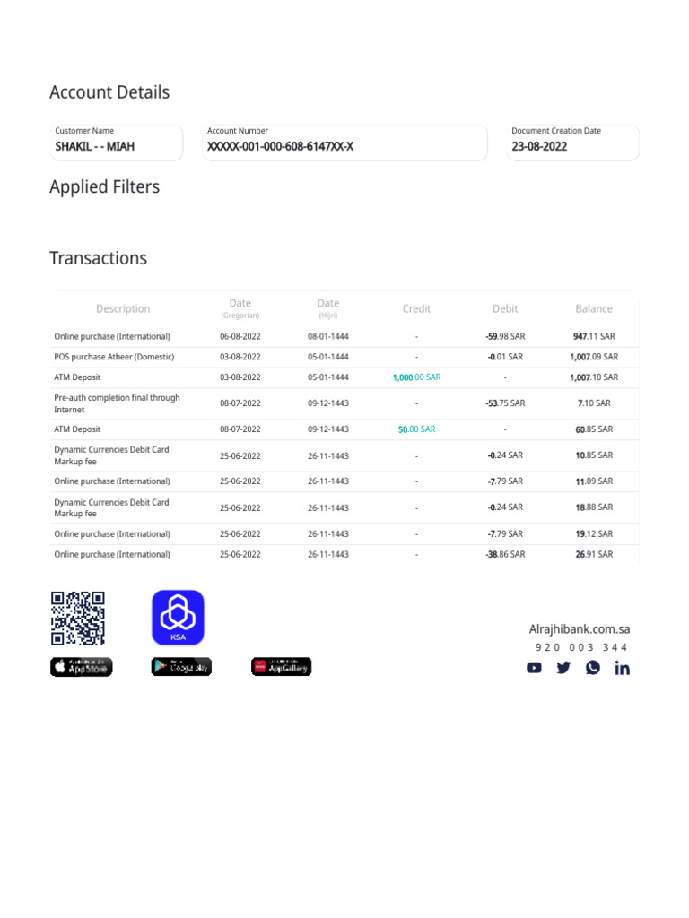 Al Rajhi Bank - Almubasher | PDF