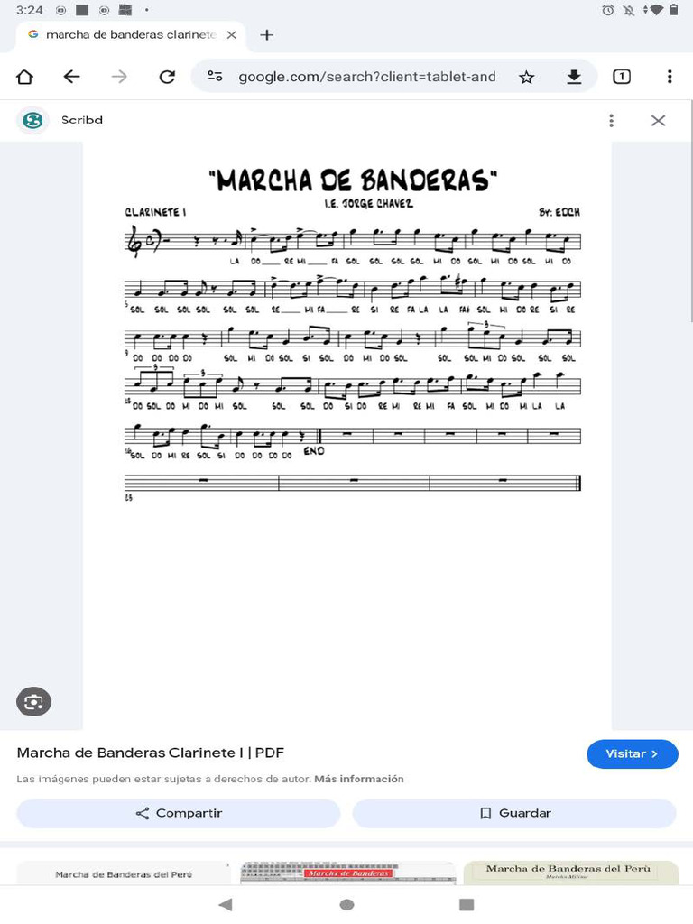 Partitura Marcha de Banderas | PDF