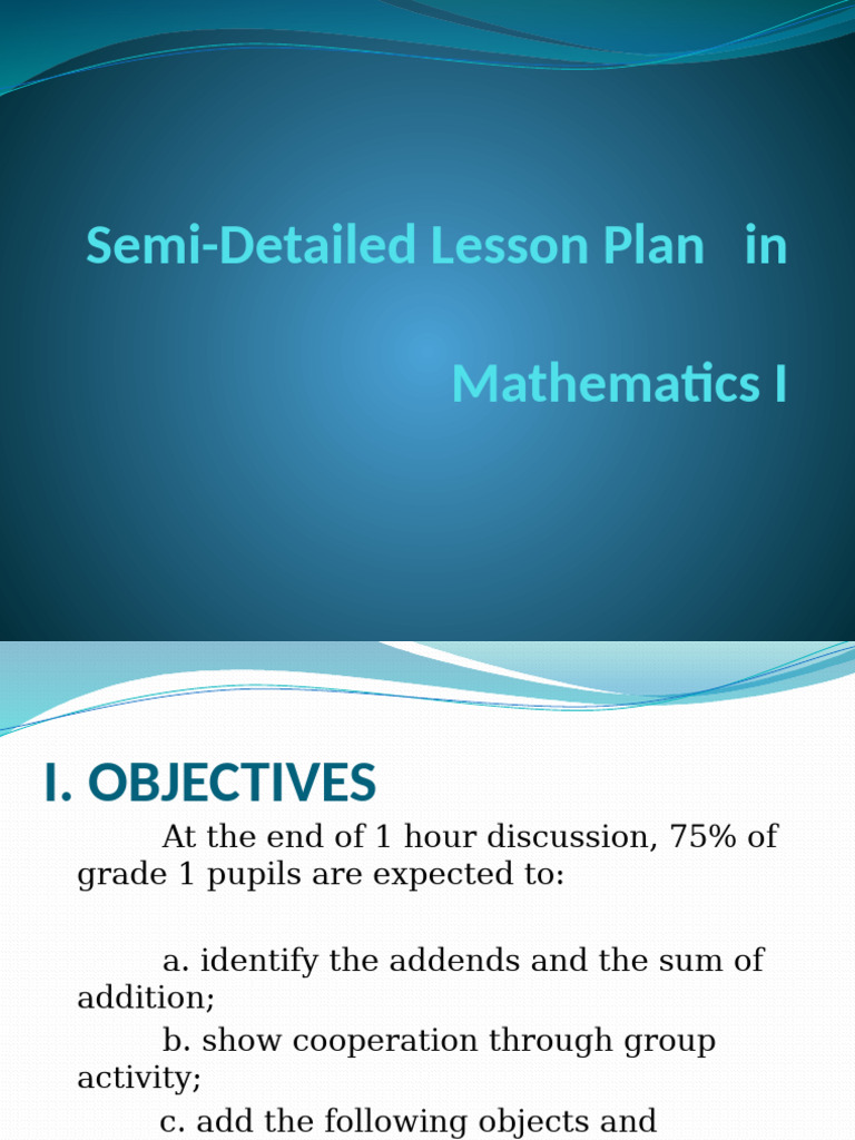 174444727 Semi Detailed Lesson Plan in Mathematics I | PDF