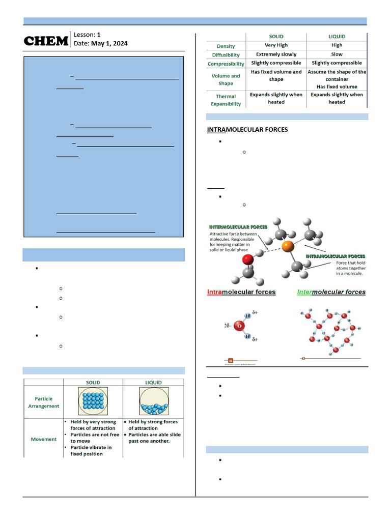Chem2 Lesson 1 | PDF