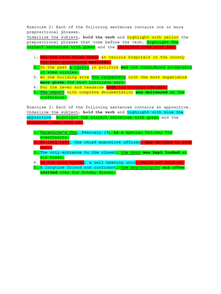 240415 Prepositional phrases and Appositives | PDF