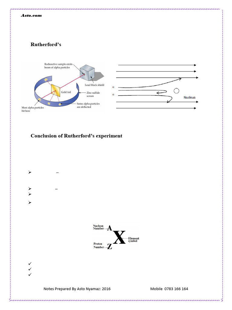 Atomic Physics o Level Notes | PDF