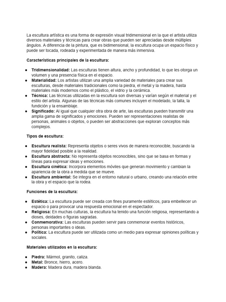 Que es la escultura artística | PDF Que es la escultura artística | PDF