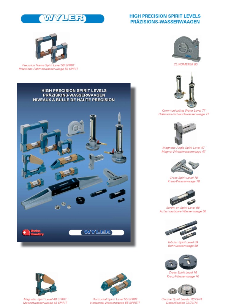 Wyler Precision Levels | PDF | Measuring Instrument | Surveying