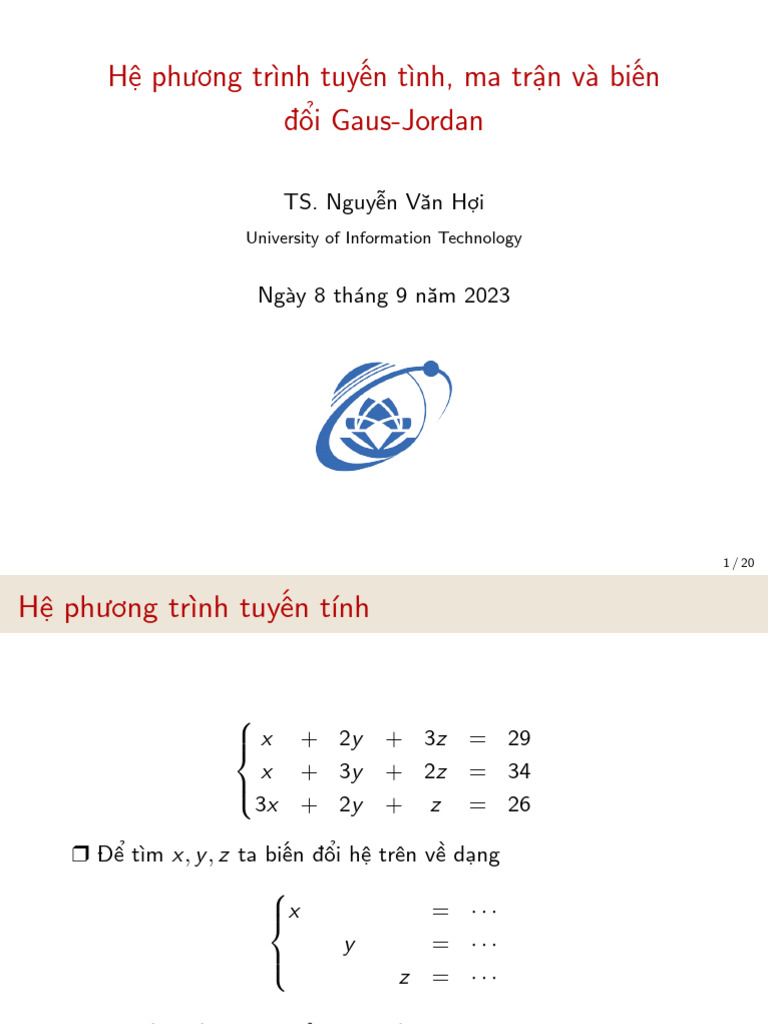 DSTT Chap1 Linear Systems Matrix GaussElimination | PDF