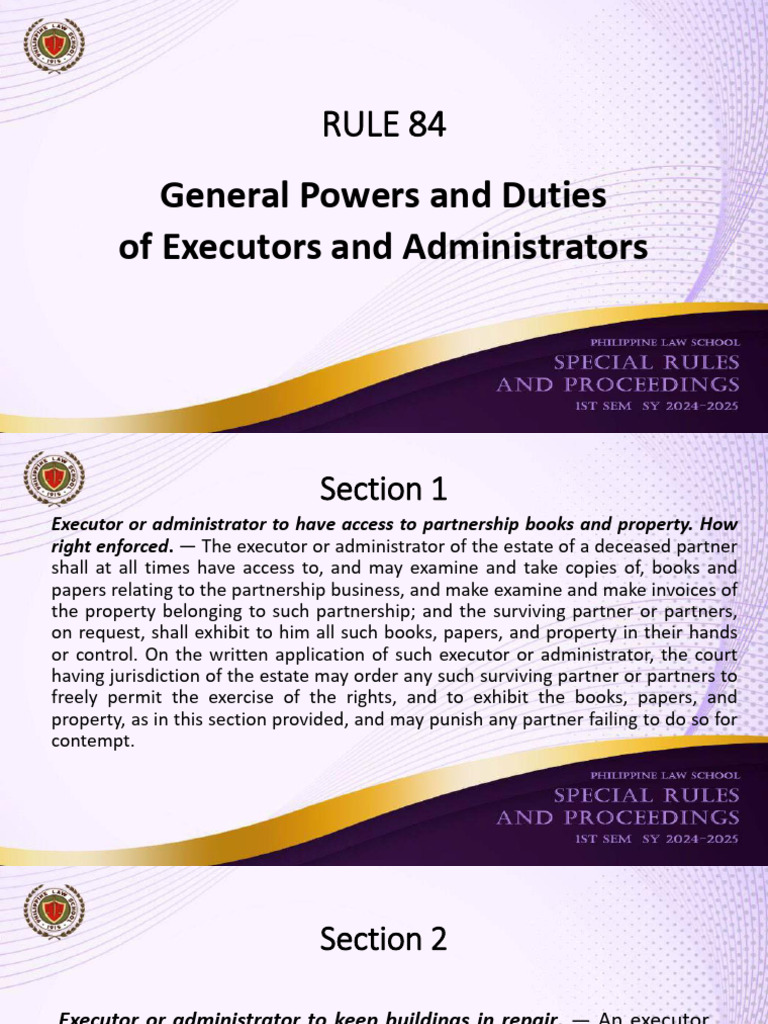 Executors and Administrators' Duties | PDF | Executor | Damages