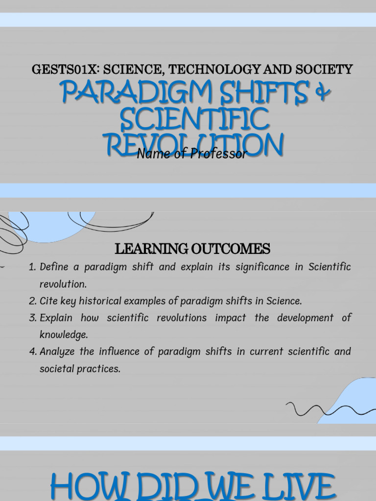 WEEK 3 - PARADIGM SHIFTS & SCIENTIFIC REVOLUTION | PDF