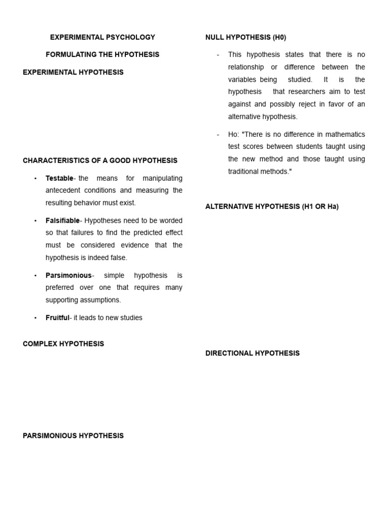 Experimental Psychology | PDF