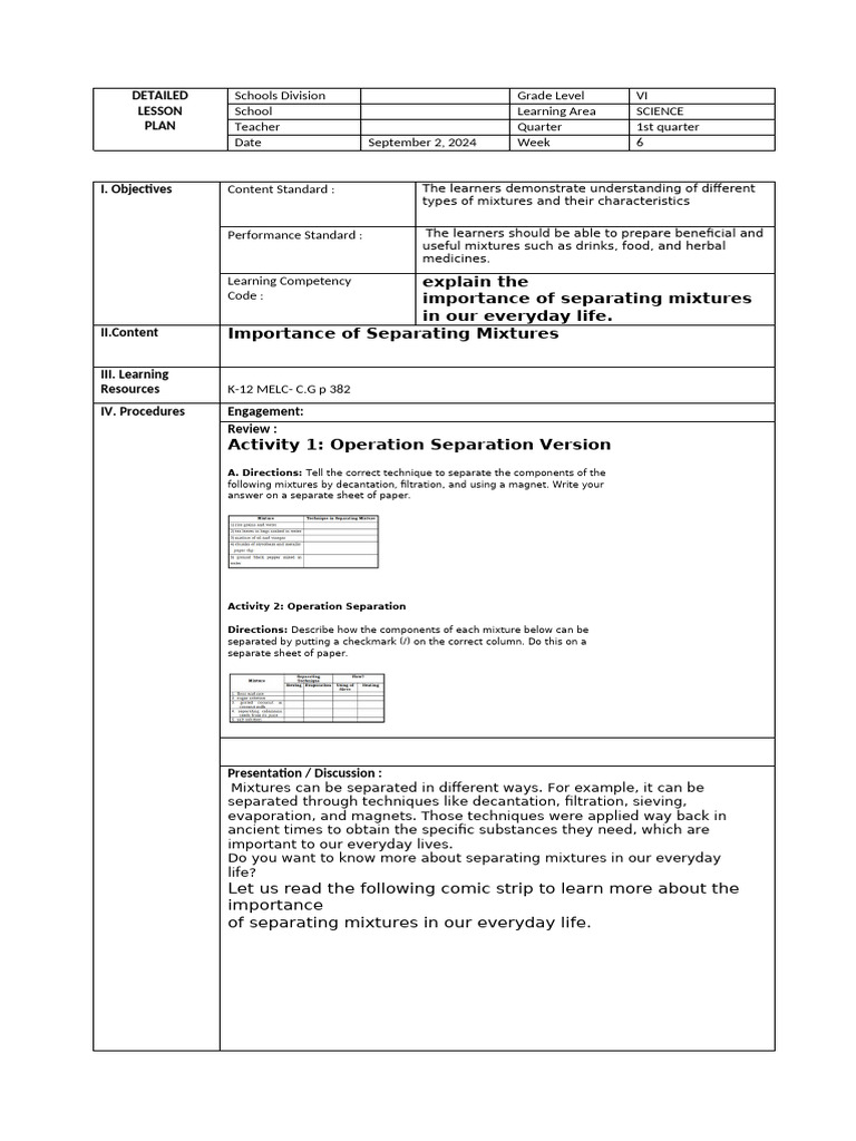 Blank Lesson Plan | PDF