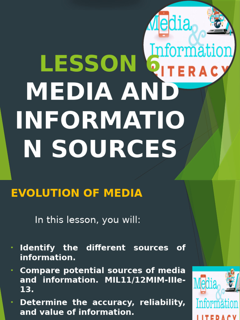 Lesson 5 Media and Infomation Sources | PDF