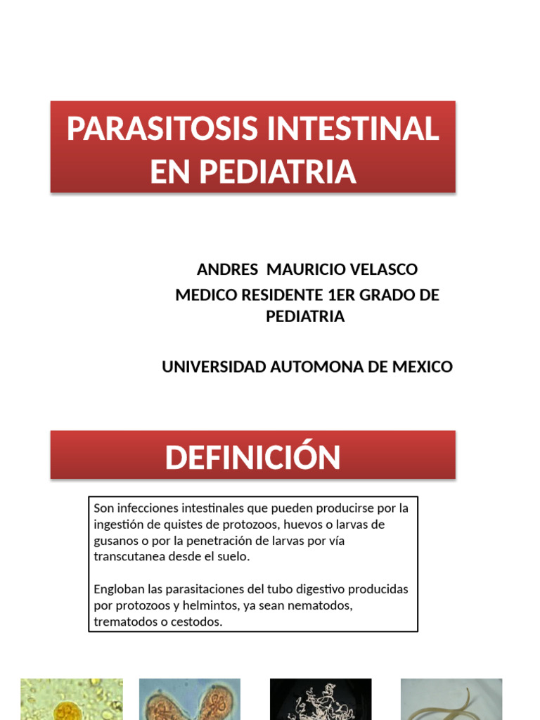 Parasitosis en Pediatria | PDF