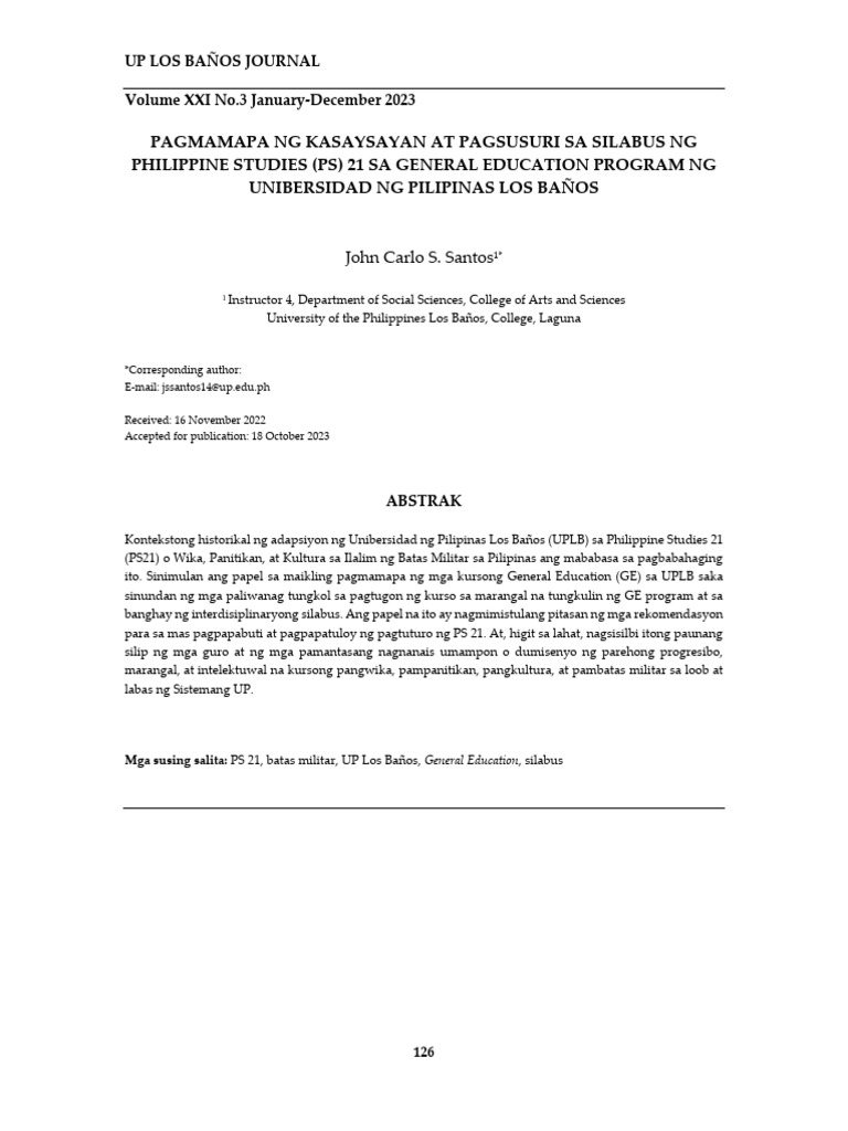 Pagmamapa NG Kasaysayan at Pagsusuri Sa Silabus NG Philippine Stu | PDF