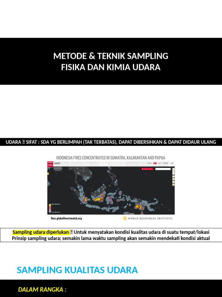 M10. Metode Dan Teknik Sampling Fisik-Kimia Udara | PDF
