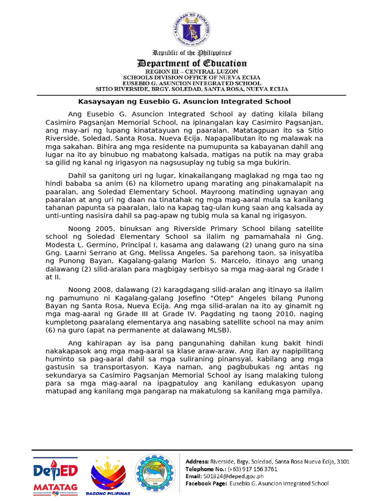 Egais School History | PDF