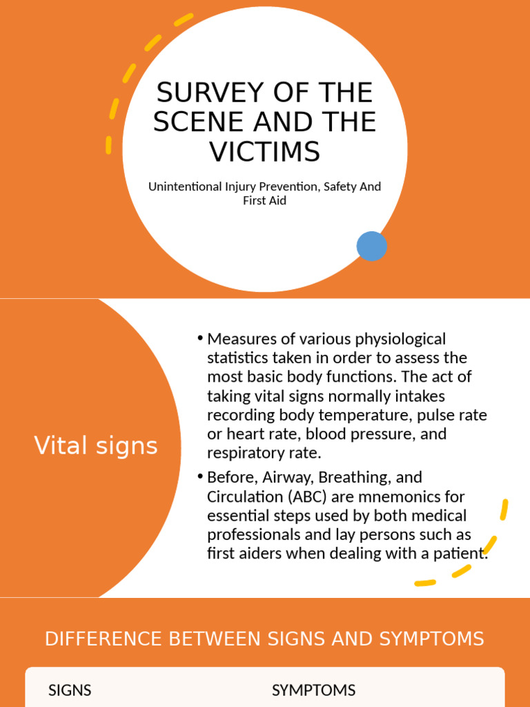 Survey of The Scene and The Victims | PDF | Pulse | First Aid
