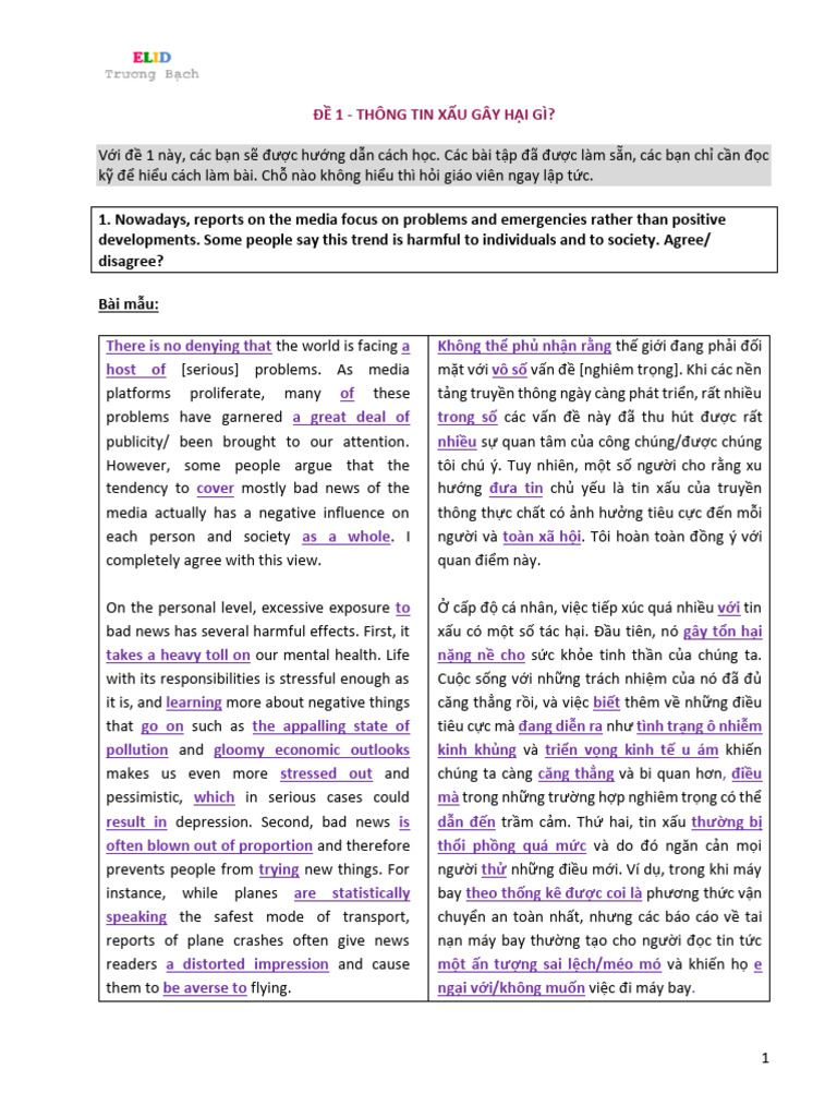 GIẢI 100+ ĐỀ TASK 2 | PDF