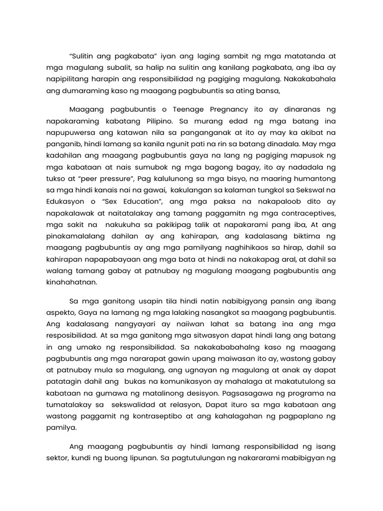 Teenage Pregnancy | PDF | Human Reproduction