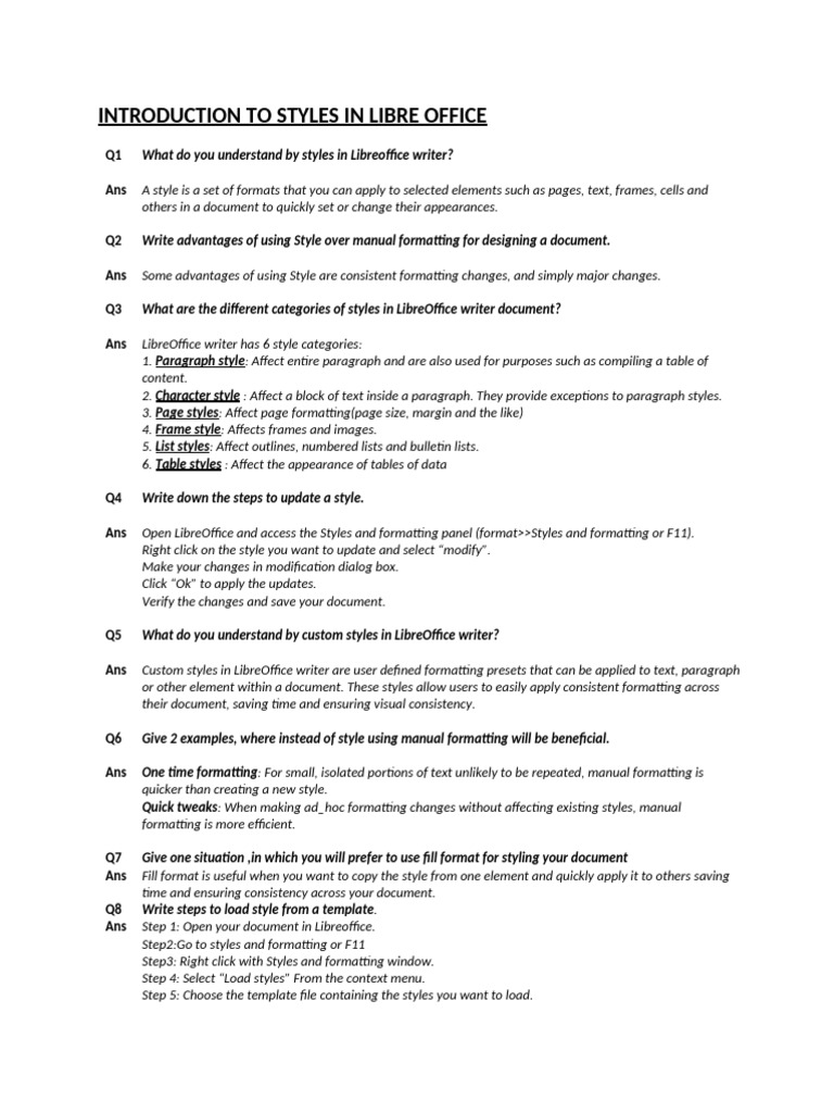 Introduction To Styles STD 10 | PDF