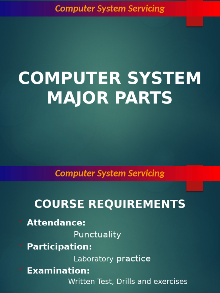 1 Computer System Major Parts | PDF