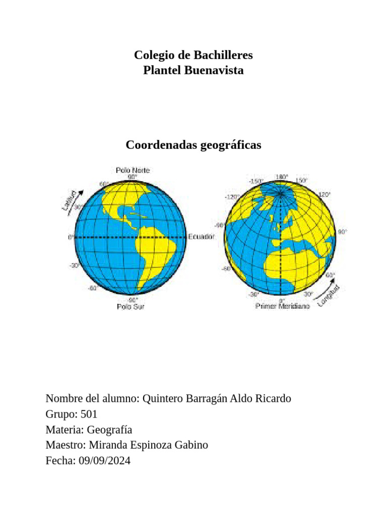Coordenadas Geográficas | PDF