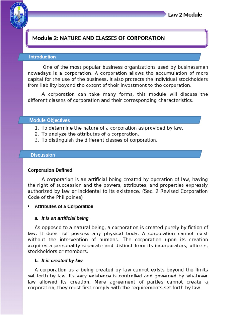 Law-2-Unit-2-Module-2 | PDF