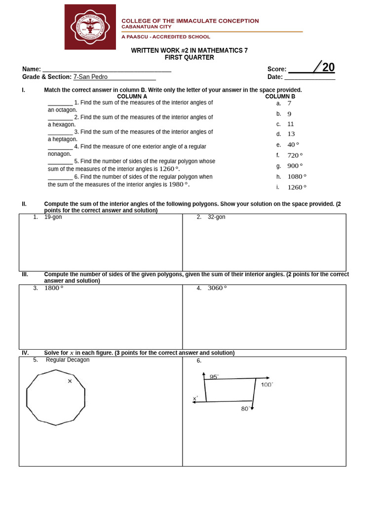 WW2 Math7 | PDF