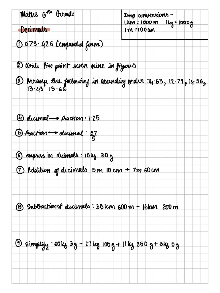 Grade 6 Math 1 Worksheet | PDF