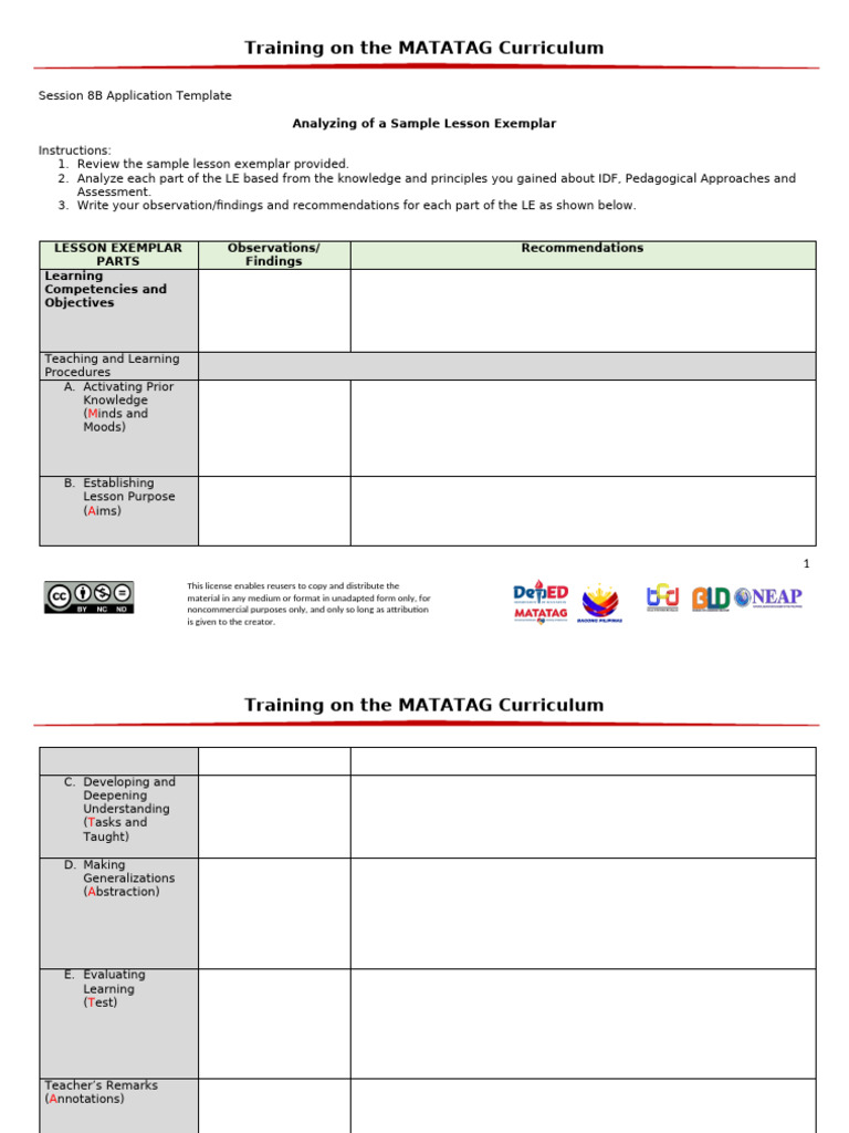Mathematics 7 - Session 7B - Application Template | PDF