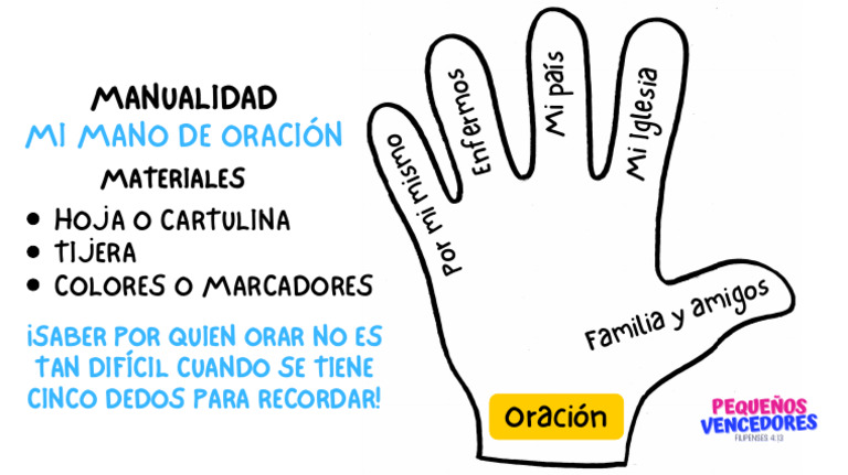 Manualidad Mi Mano de Oración | PDF