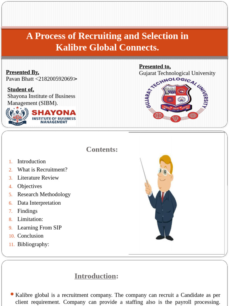 A Process of Recruiting and Selection in Kalibre Global Connects | PDF