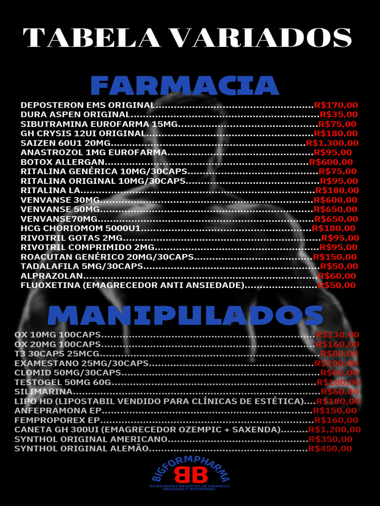 TABELA VARIADOS BIGFORM 2023 | PDF