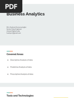 105 - Business Analytics - Syllabus | PDF | Analytics | Data Analysis