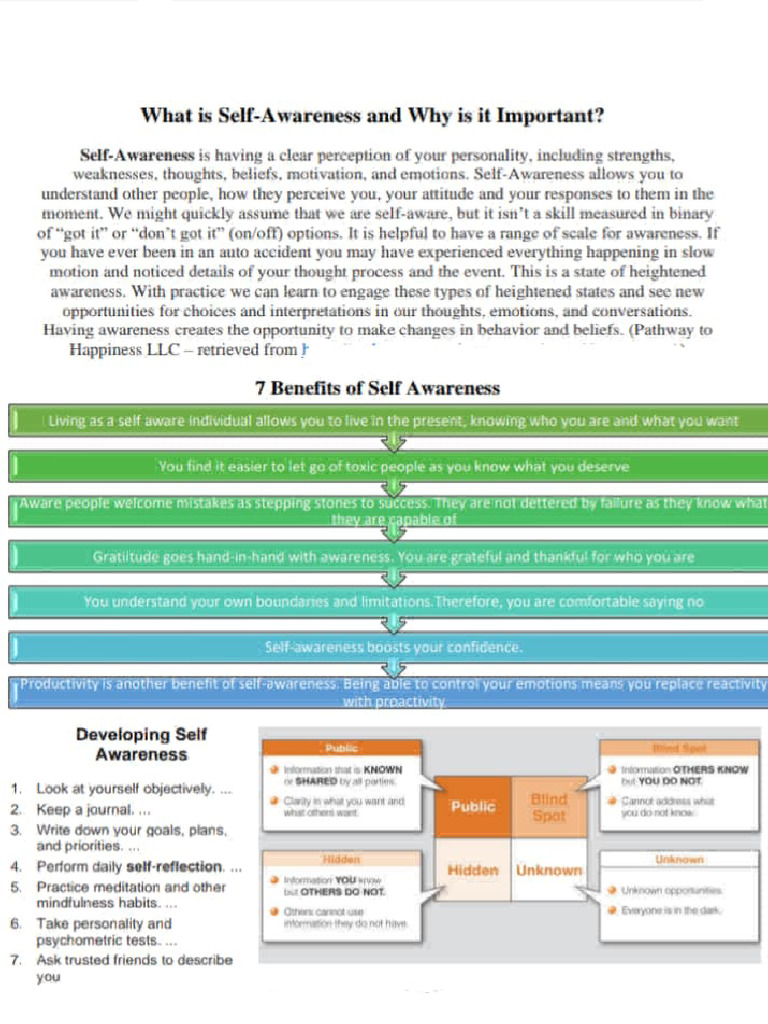 Self Awareness | PDF
