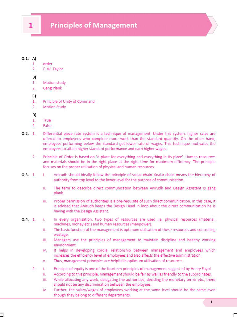 Chapter 1 Principles of Management Hints16381679111638274732 | PDF