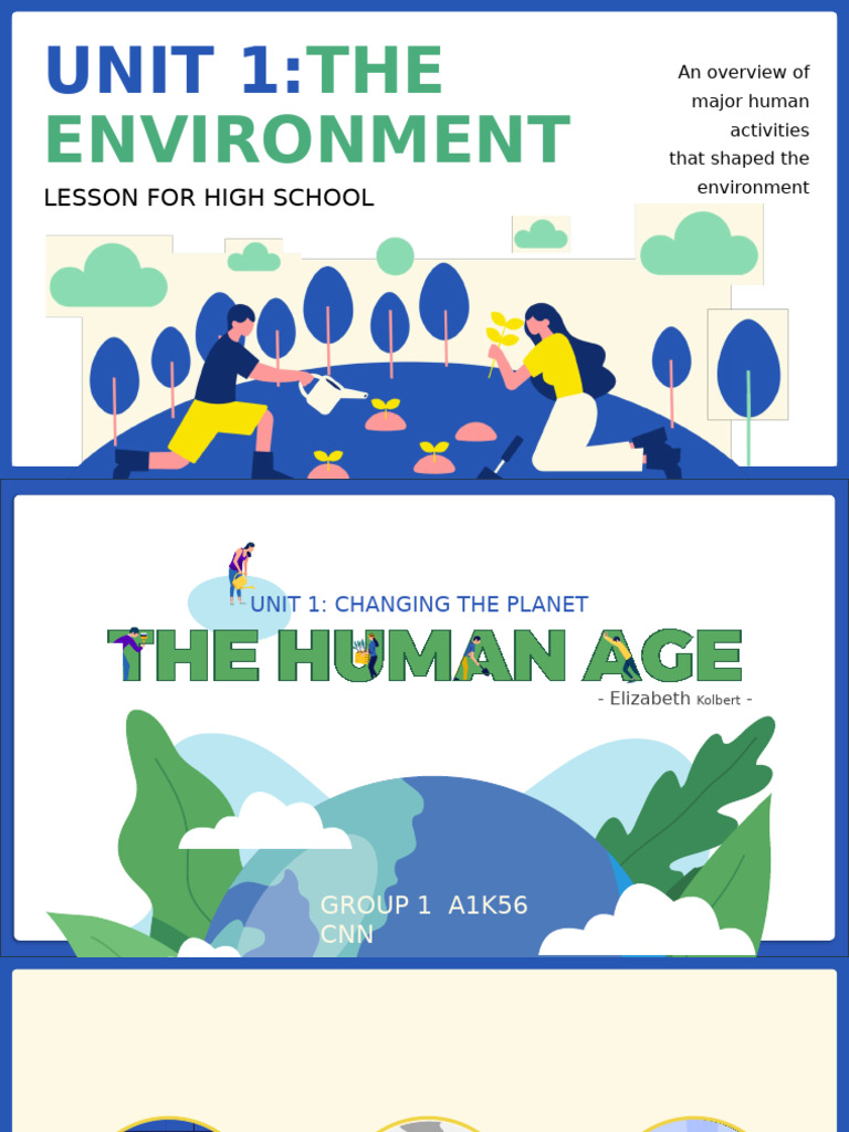 Modern Illustrative Human Impact On The Environment Lesson For High ...