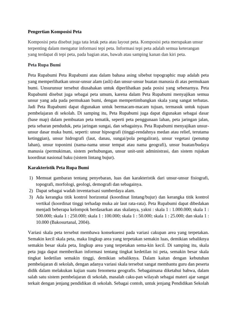 KOMPOSISI PETA RBI DAN TEMATIK | PDF
