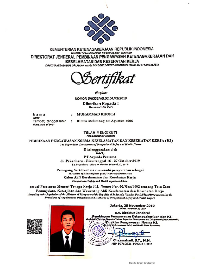 sertifikat K3 umum | PDF