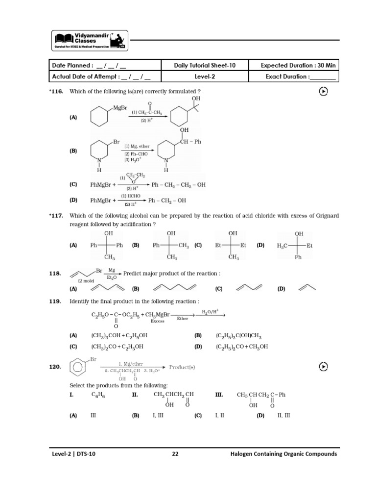 Halogen Containing Organic Compounds - DTS-10 | PDF