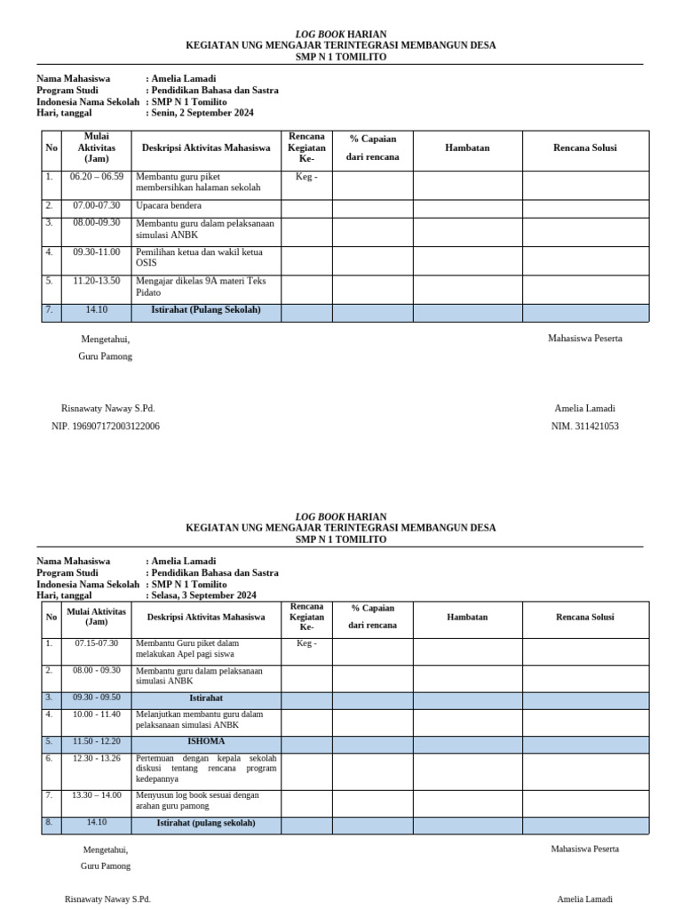 Log Book | PDF
