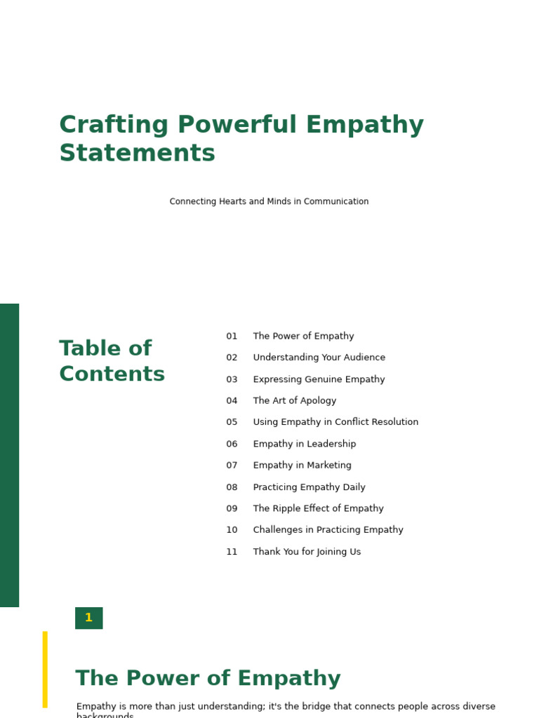 Crafting Powerful Empathy Statements | PDF | Empathy | Leadership