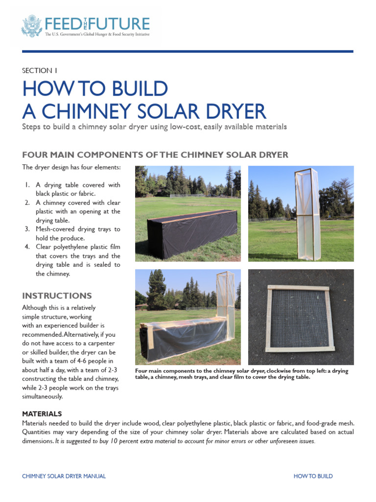 How To Build A Chimney Solar Dryer V2 | PDF