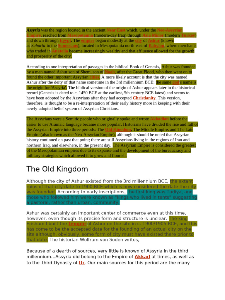 Assyria | PDF