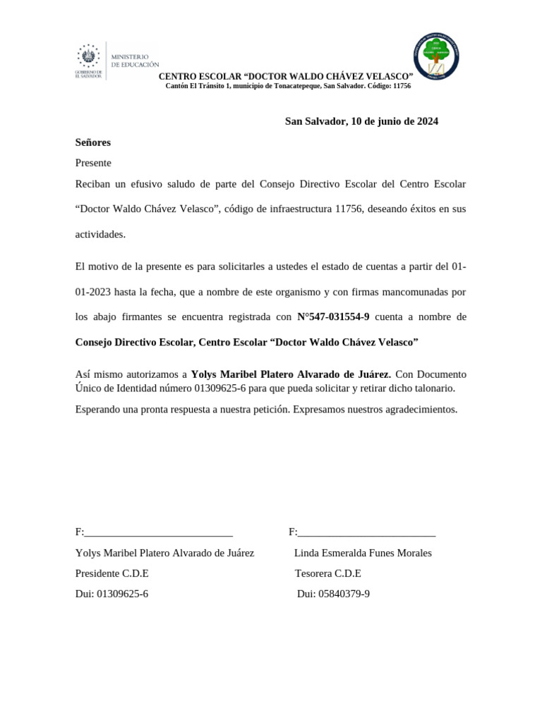 Carta Banco- Estado de Cuenta | PDF Carta Banco- Estado de Cuenta | PDF